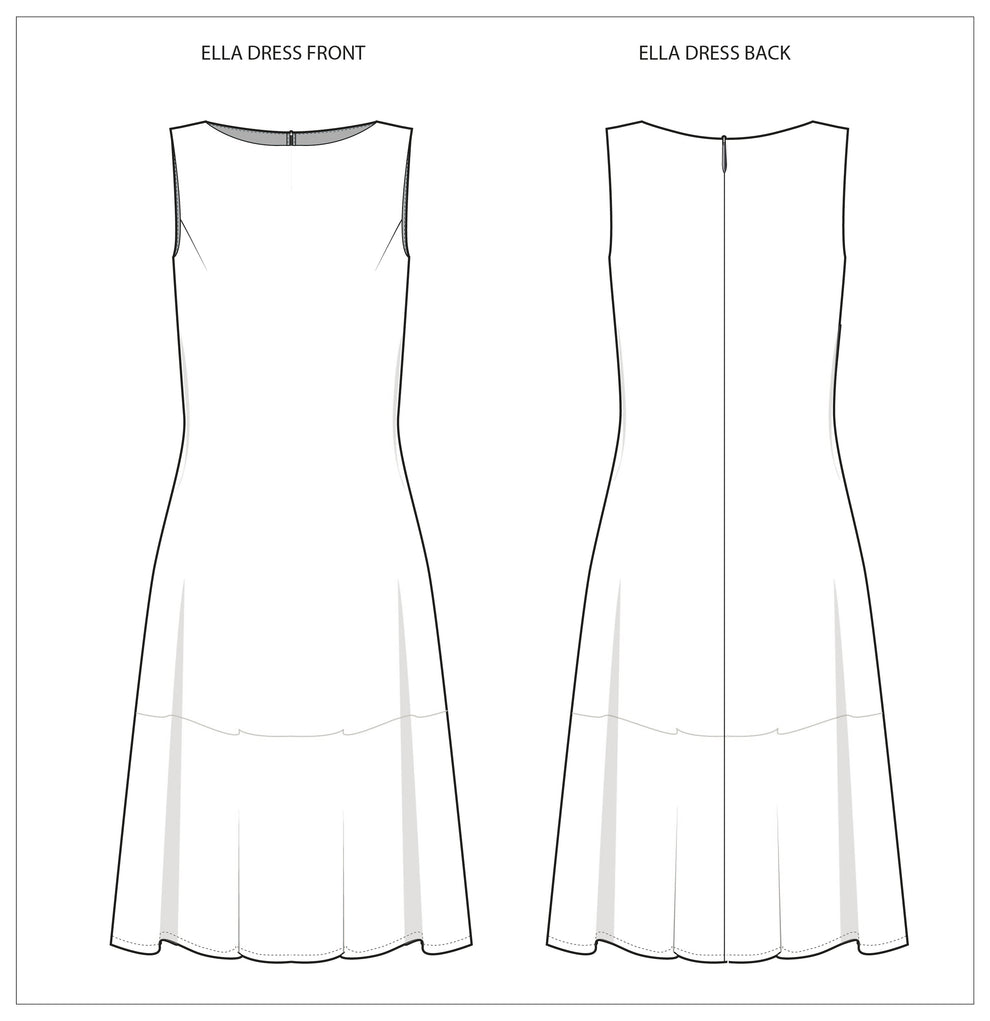 Ella Dress - PDF SEWING PATTERN – Pattern Scout Studio